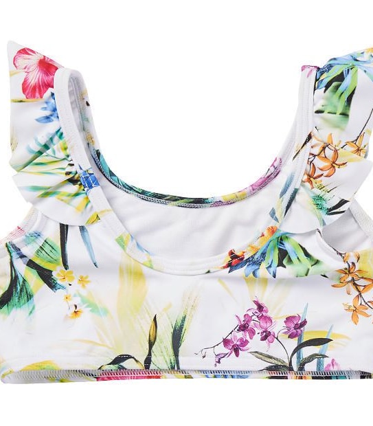 Tropical Frill Neck Chlorine Resistant 2 Piece Tankini | Target Australia