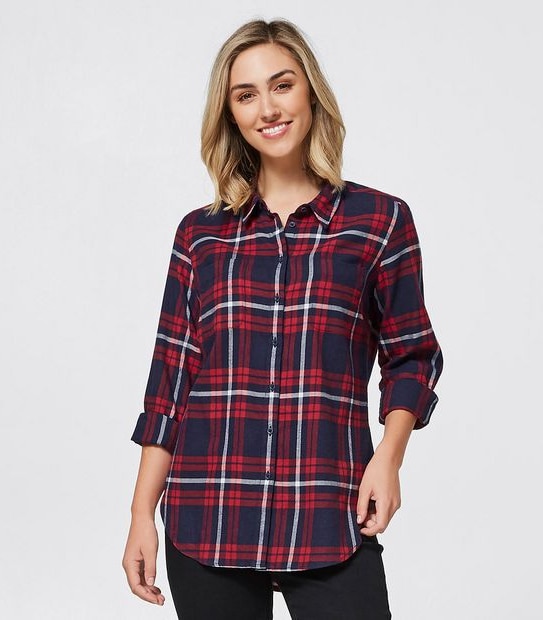 Cora Shirt - Red/Peacoat | Target Australia