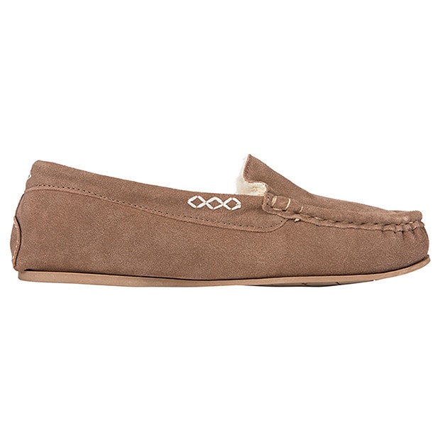 Portia Suede Moccasin Slippers | Target Australia