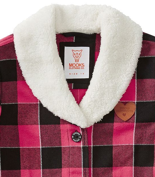 MOOKS Check Shirt Look Jacket With Sherpa Collar | Target Australia