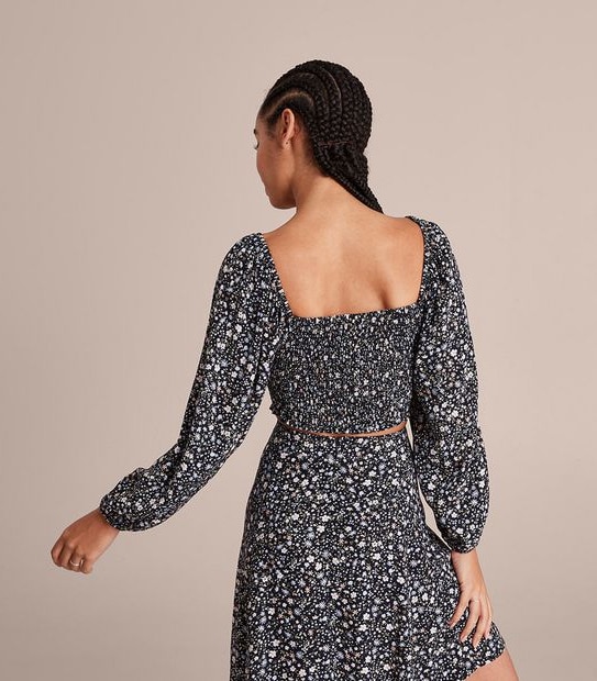Lily Loves Puff Sleeve Shirred Bodice Blouse Target Australia