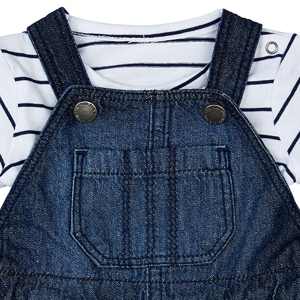 Boys' 2 Piece Denim Shortall And T-Shirt Set | Target Australia