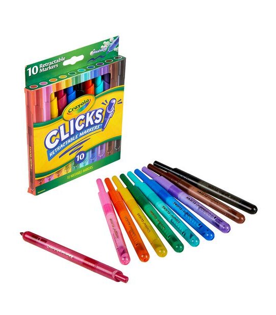 Crayola Clicks 10 Pack Retractable Markers | Target Australia