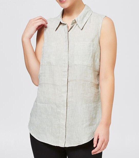 Sleeveless Linen Shirt | Target Australia