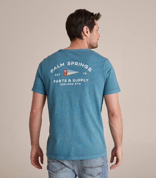 Printed Garment Dye T-Shirt | Target Australia