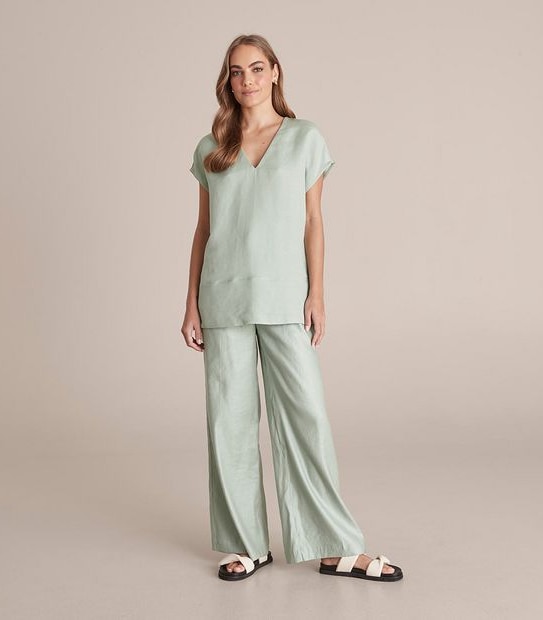 Preview Linen Blend V-Neck Blouse | Target Australia