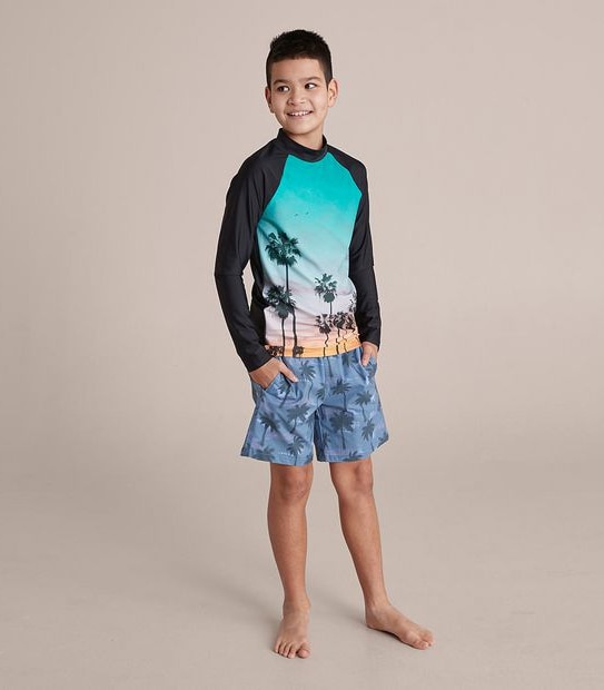 Swim Graphic Print Rashie | Target Australia