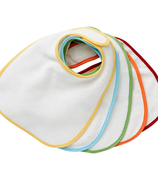 5 Pack Of Bibs With Colour Trim | Target Australia