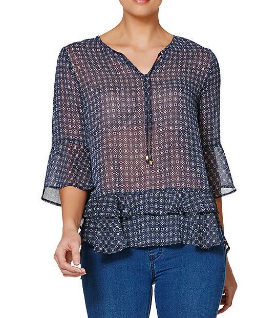 Ruffle Peasant Top | Target Australia