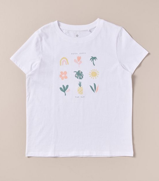 SN247623_17 SS GRAPHIC TABLE TEE WHITE | Target Australia