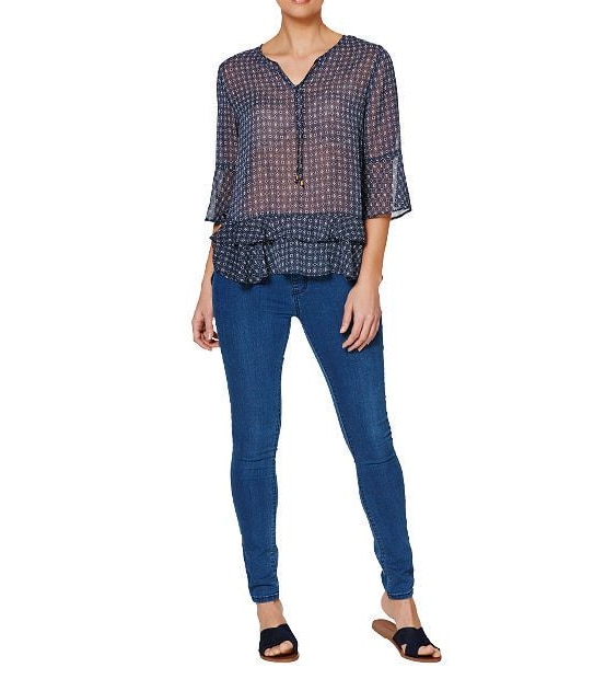 Ruffle Peasant Top | Target Australia