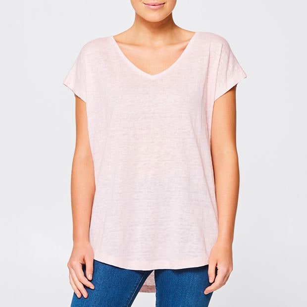Relaxed Linen T-Shirt | Target Australia