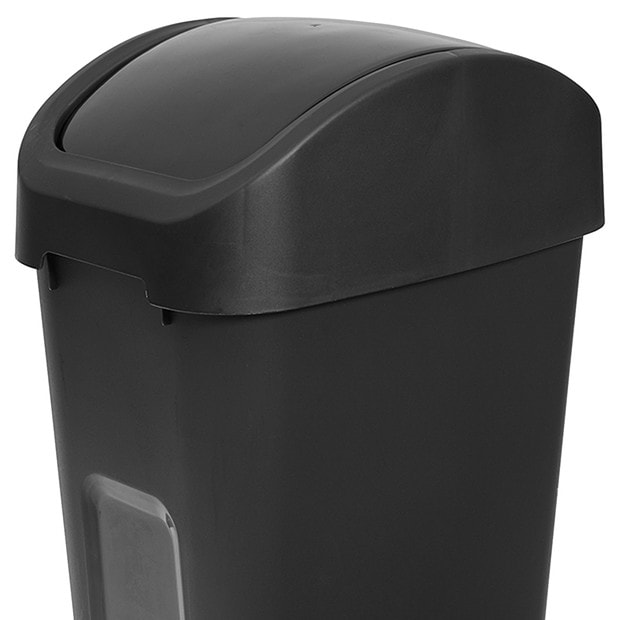 Swing Lid 32L Slimline Bin - Black | Target Australia