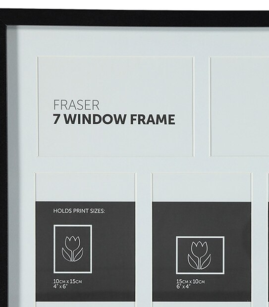 Fraser Multi-Aperture 7 Window Frame - Black | Target Australia