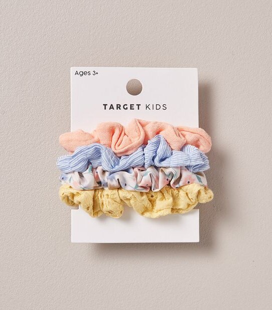 4 Pack Floral Scrunchies | Target Australia