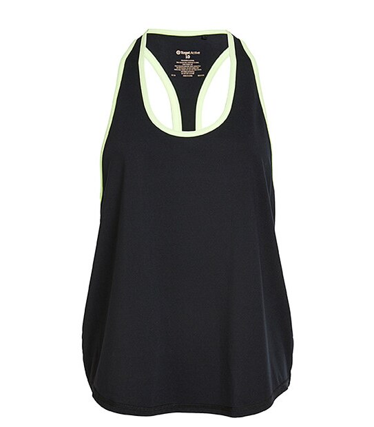 Active Low Back Tank - Black | Target Australia