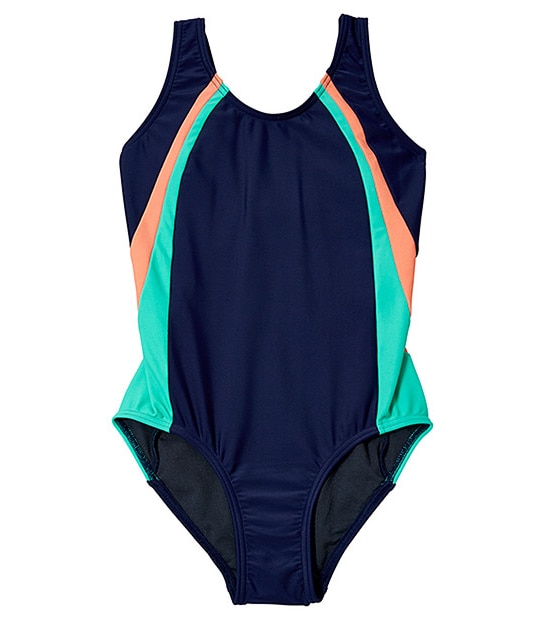 Girls' One Piece Panel Bathers | Target Australia
