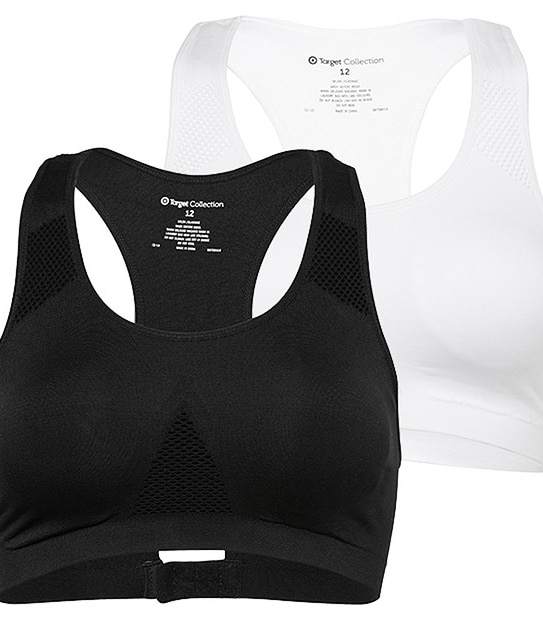 2 Pack Low Impact Sports Bra, Style:T3003 | Target Australia