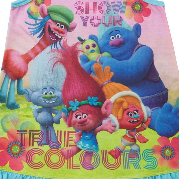 Trolls True Colours Sleeveless Nightie With Frill | Target Australia