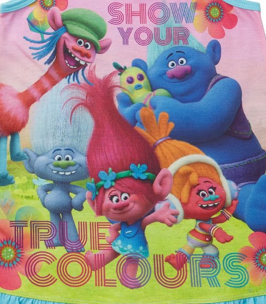 Trolls True Colours Sleeveless Nightie With Frill | Target Australia