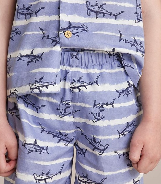 Tie-Dye Shark Cotton Pyjama Set | Target Australia