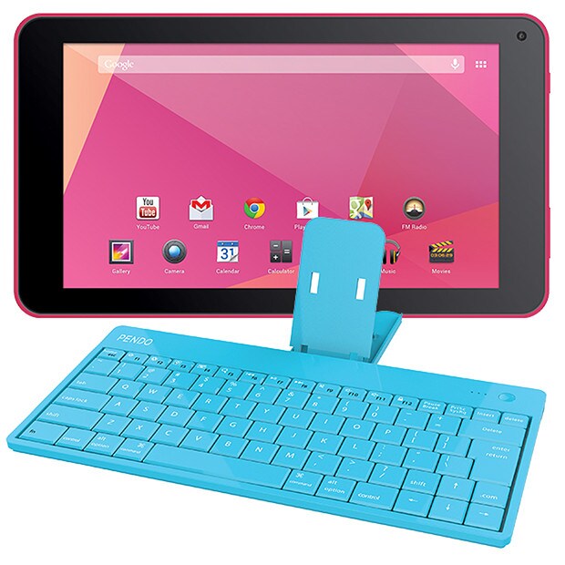 Pendo Pad 8GB 7 Pink + Pendo Keyboard Bundle - Pink / Blue | Target ...