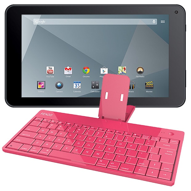 Pendo Pad 8GB 7" Black + Pendo Keyboard Bundle - Black / Pink | Target ...