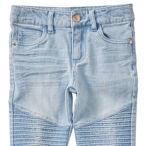 Mid Wash Denim Biker Jeans | Target Australia