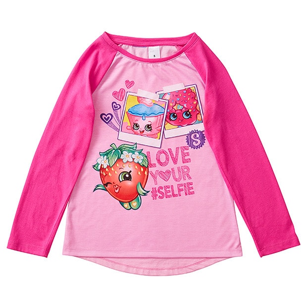 Shopkins Long Sleeve Scratch And Sniff Strawberry Kiss T-Shirt | Target ...