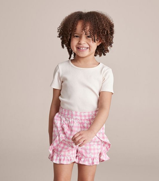 Linen Blend Frill Shorts | Target Australia