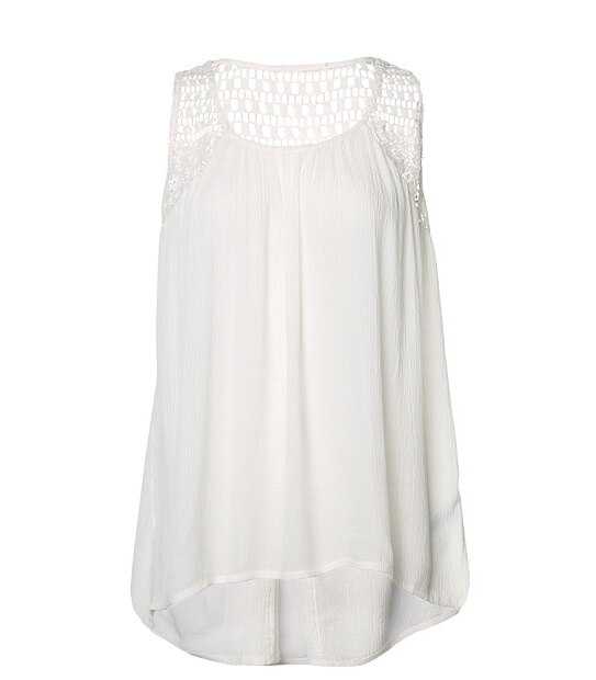 Crochet Detail Tank - Egret | Target Australia
