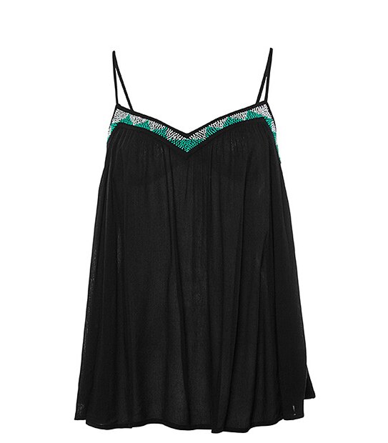 Lily Loves Bead Neck Singlet - Black | Target Australia