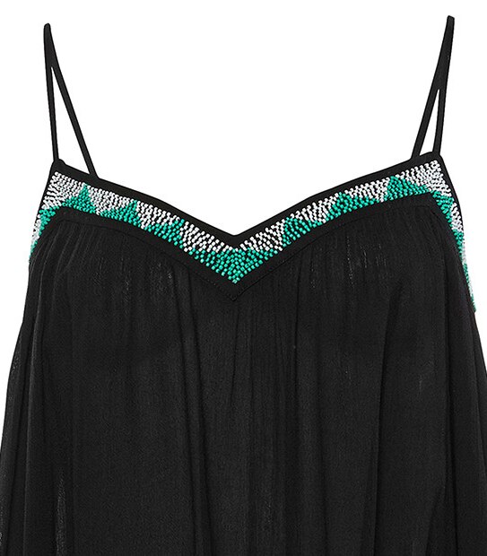 Lily Loves Bead Neck Singlet - Black | Target Australia