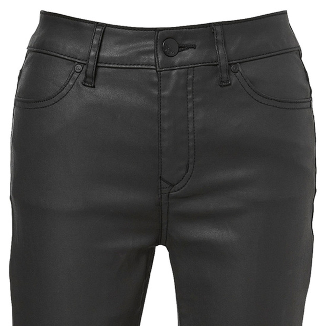 Dannii Minogue Petites Coated Biker Jeans - Black | Target Australia