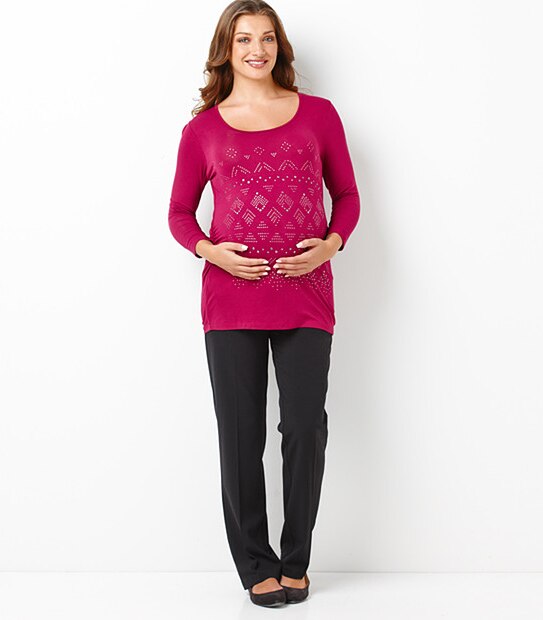 Geometric Stud Pattern Maternity Top - Rumba Red | Target Australia