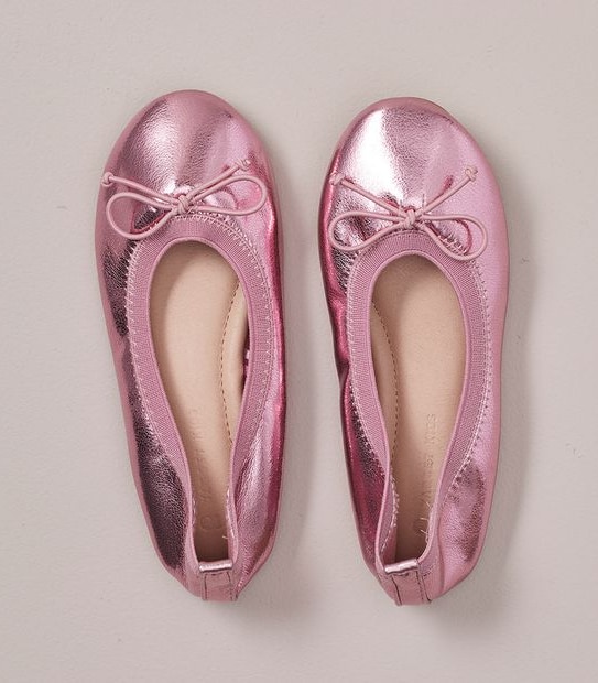 Kids Junior Ballet Flats - Pink Metallic | Target Australia